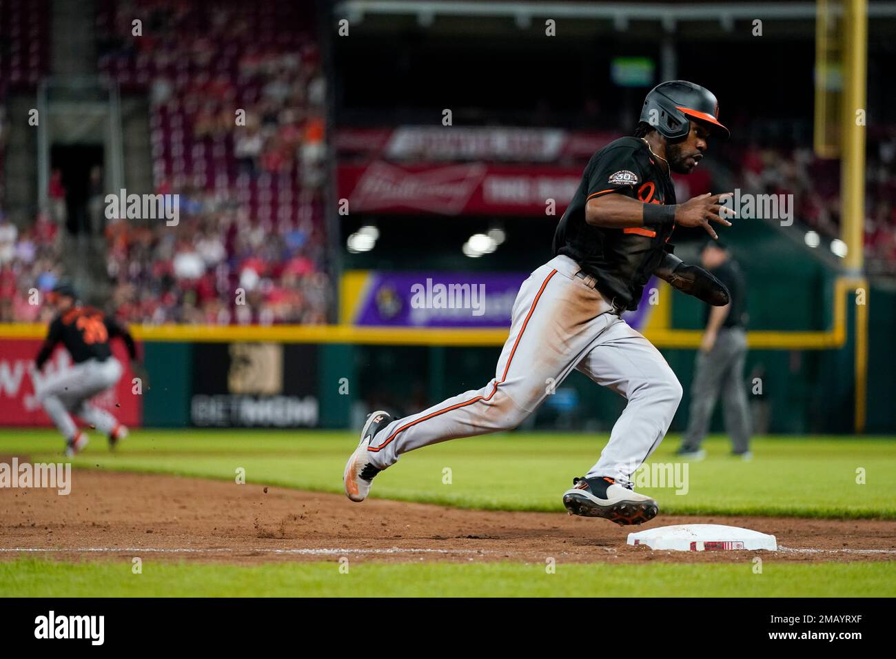 Baltimore Orioles center fielder Cedric Mullins (31) plays during a ...