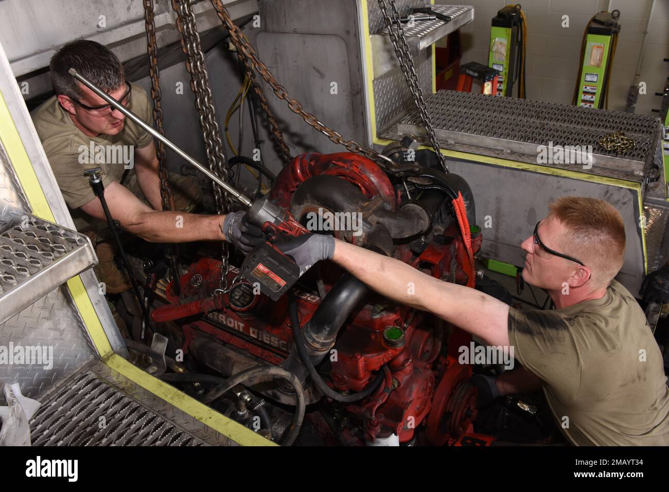 185th Air Refueling Wing vehicle mechanic Technical Sgt. Jason Lammers ...