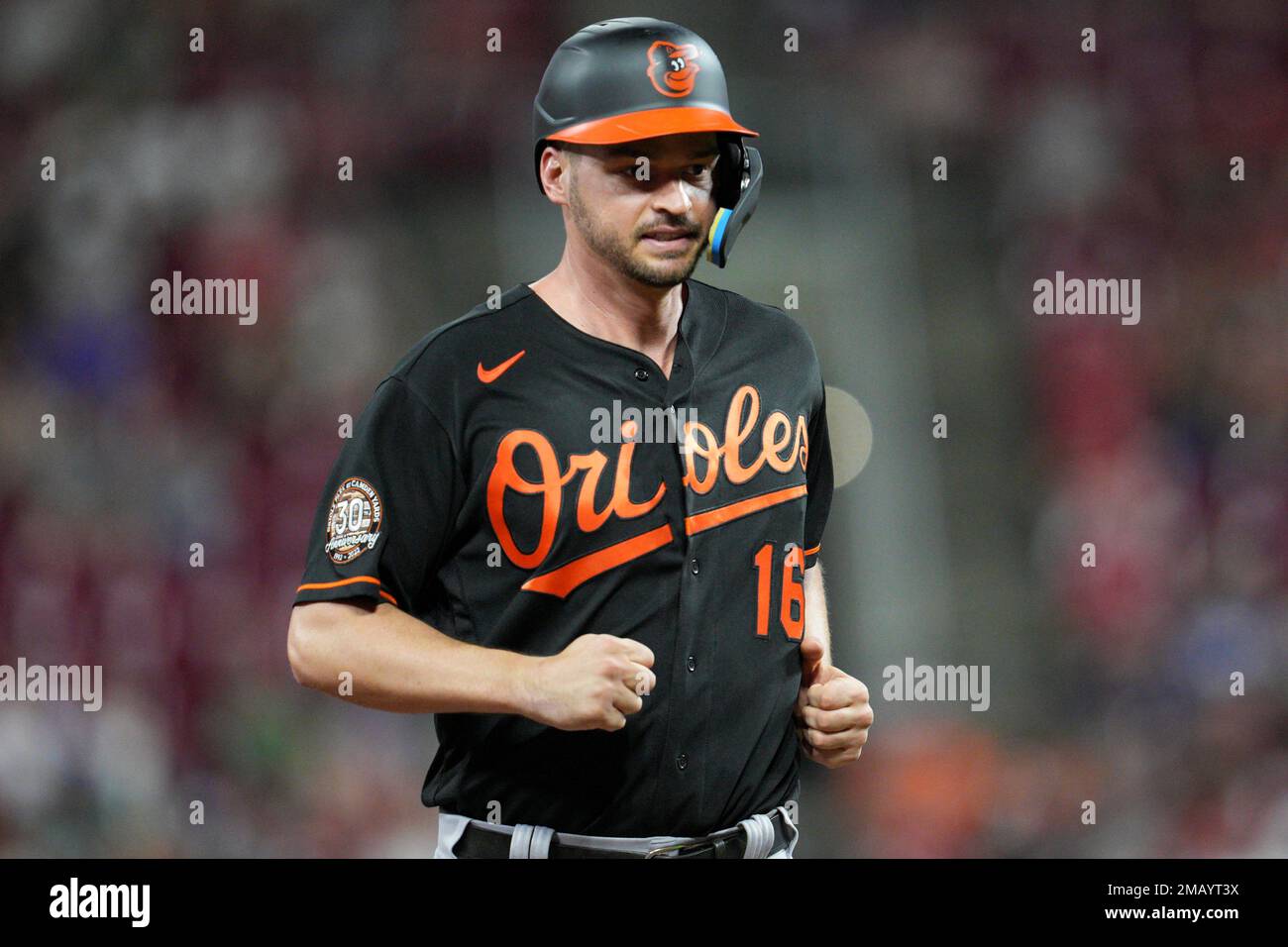 Baltimore Orioles' Trey Mancini (16) plays during a baseball game ...