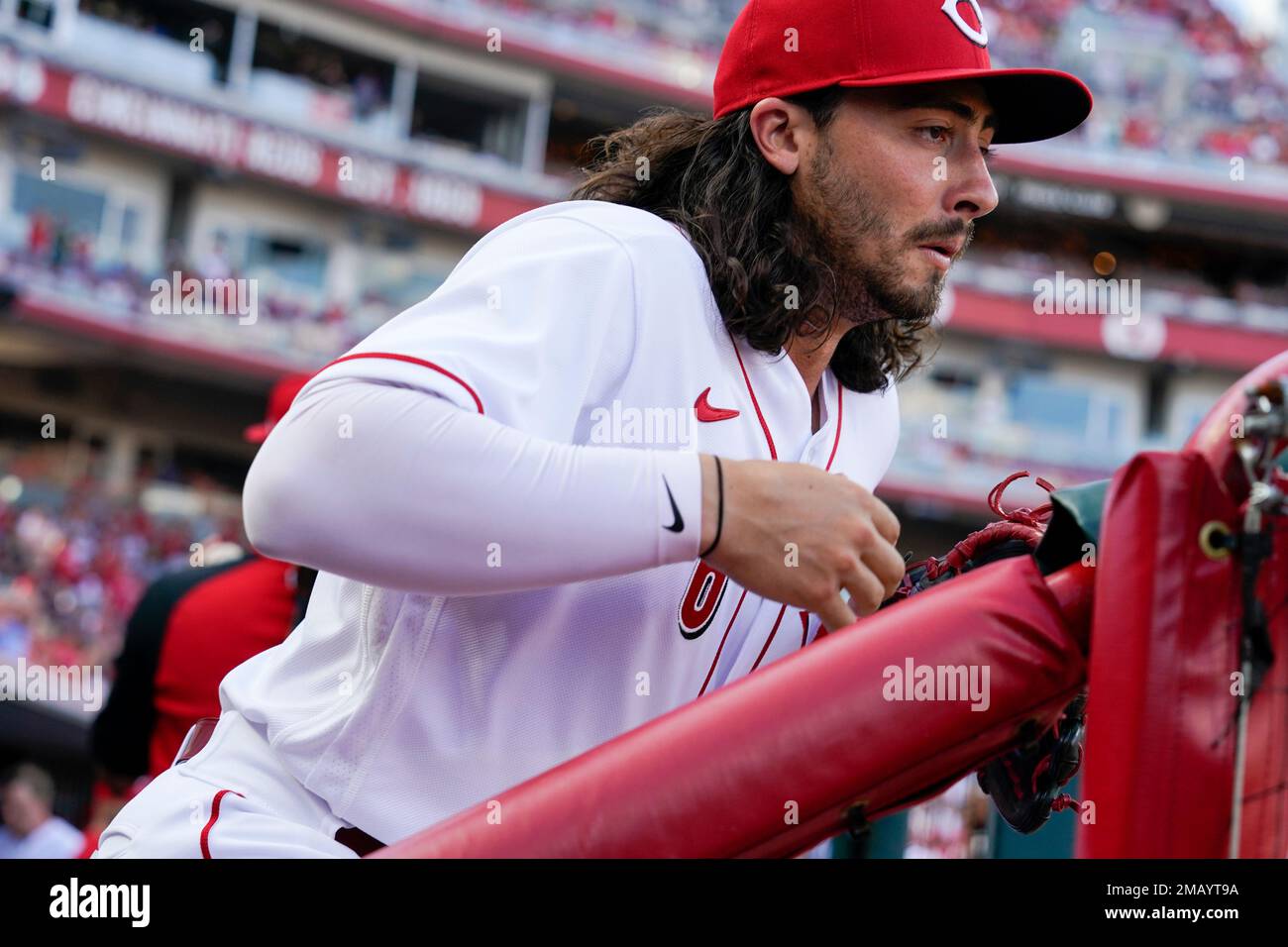 Cincinnati Reds second baseman Jonathan India (6) plays during a ...