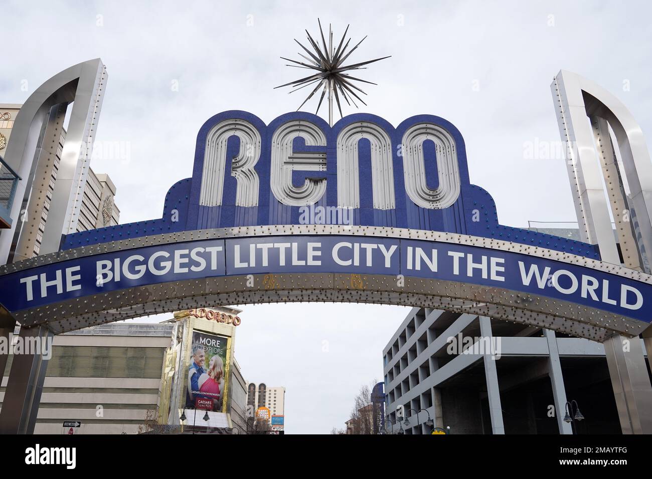 The The Reno Arc Biggest Little City in the World a sign, Friday, Jan ...