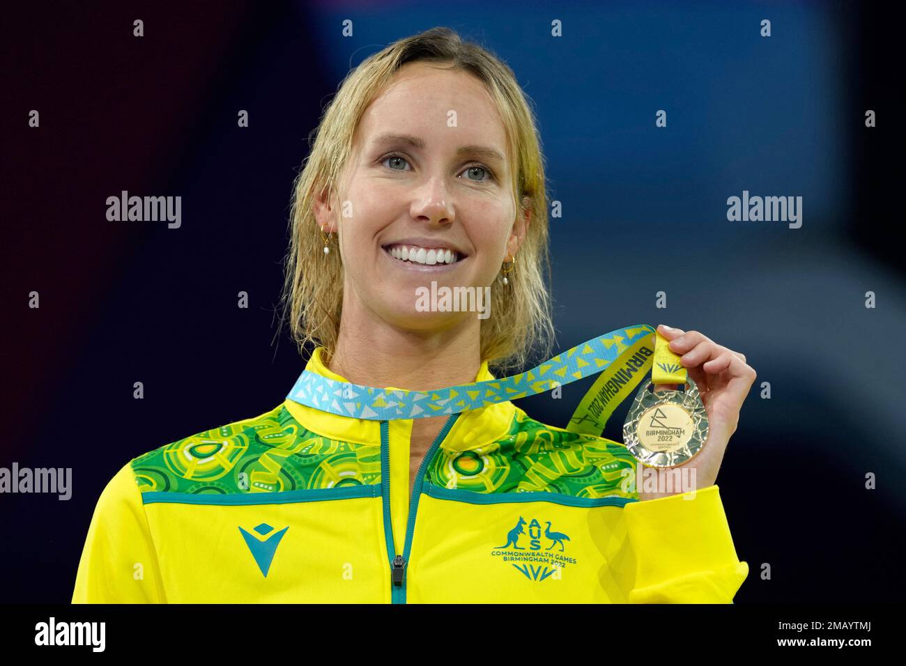 Emma McKeon of Australia poses after winning the gold medal in the ...
