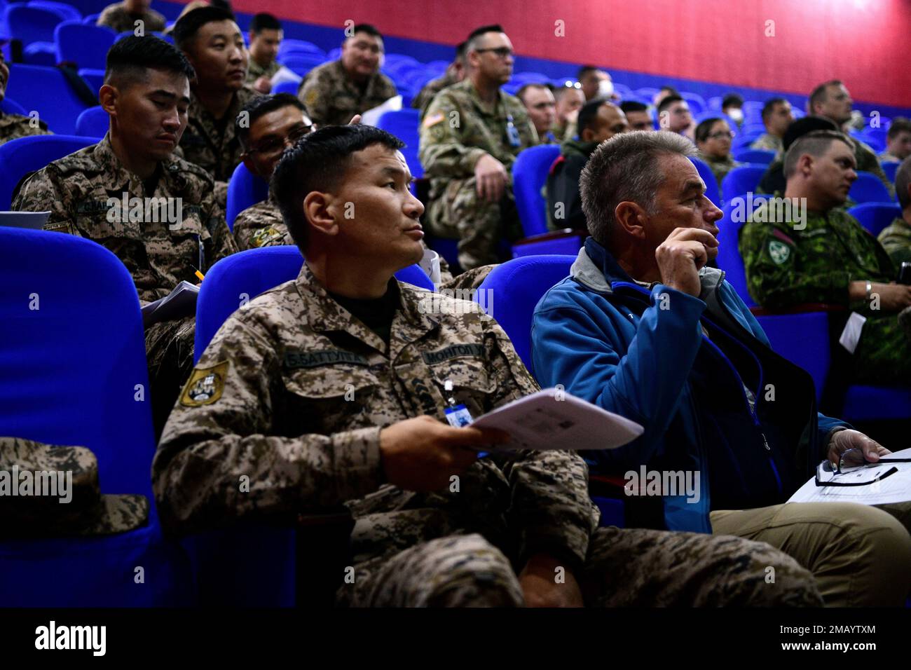 Military leadership from nations participating in Exercise Khaan Quest ...