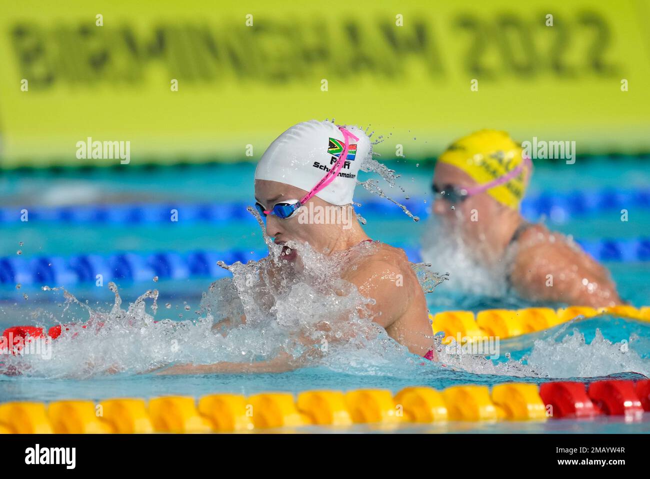 Tatjana Schoenmaker of South Africa and Abbey Harkin of Australia, in ...