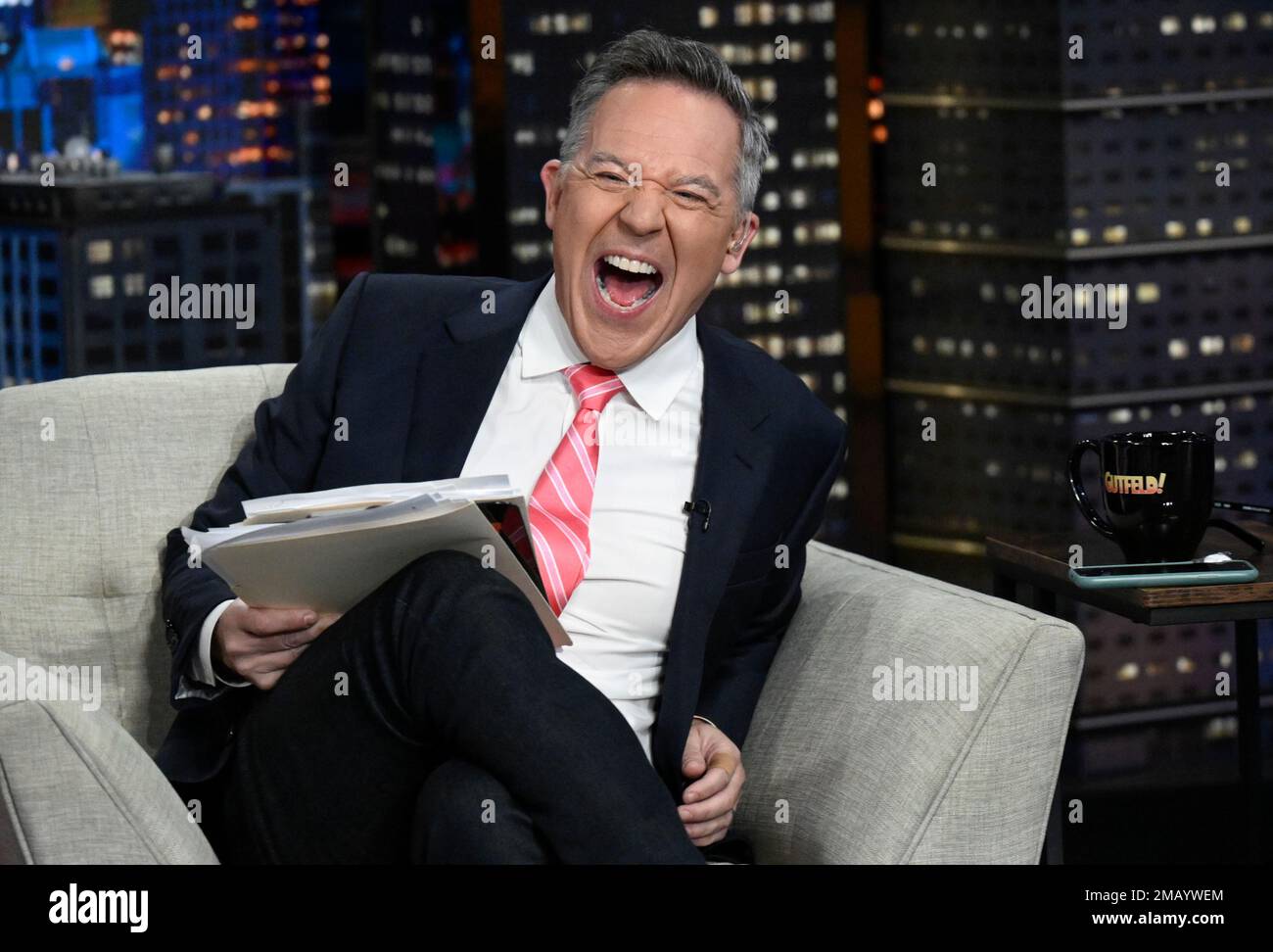 Television host Greg Gutfeld appears on FOX News Channel's late-night ...