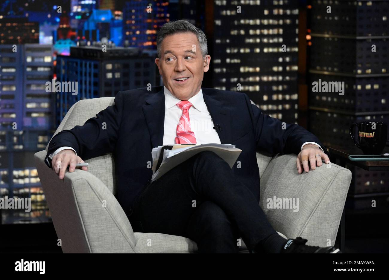 Television host Greg Gutfeld appears on FOX News Channel's late-night ...