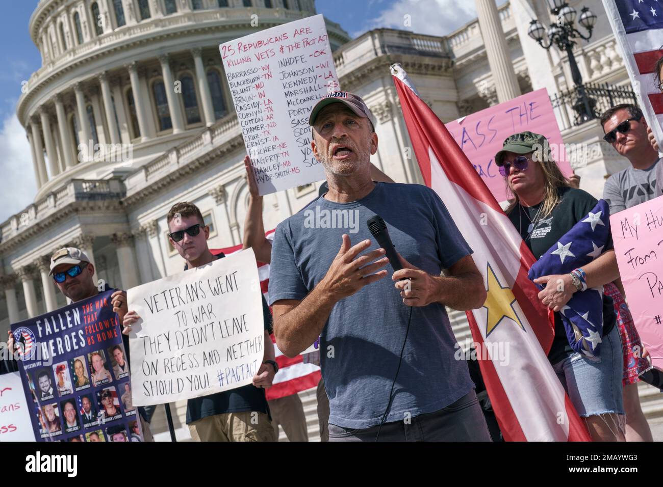 Veterans, military family members and advocates are joined by activist ...