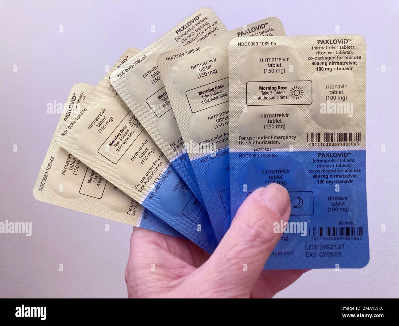 The anti-viral drug Paxlovid is displayed in New York, Monday, Aug. 1 ...