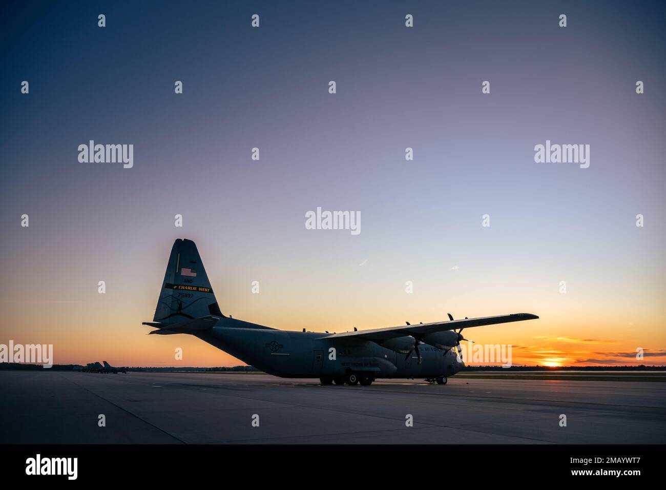 U.S. Air Force C-130 Hercules aircraft from the 130th Airlift Wing ...