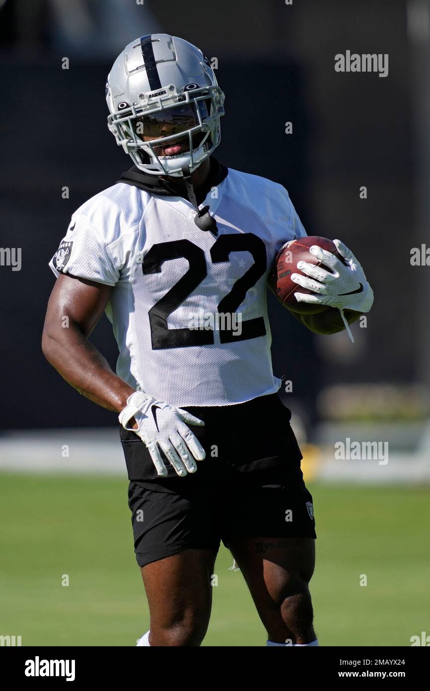 Las Vegas Raiders' Ameer Abdullah practices during NFL football ...