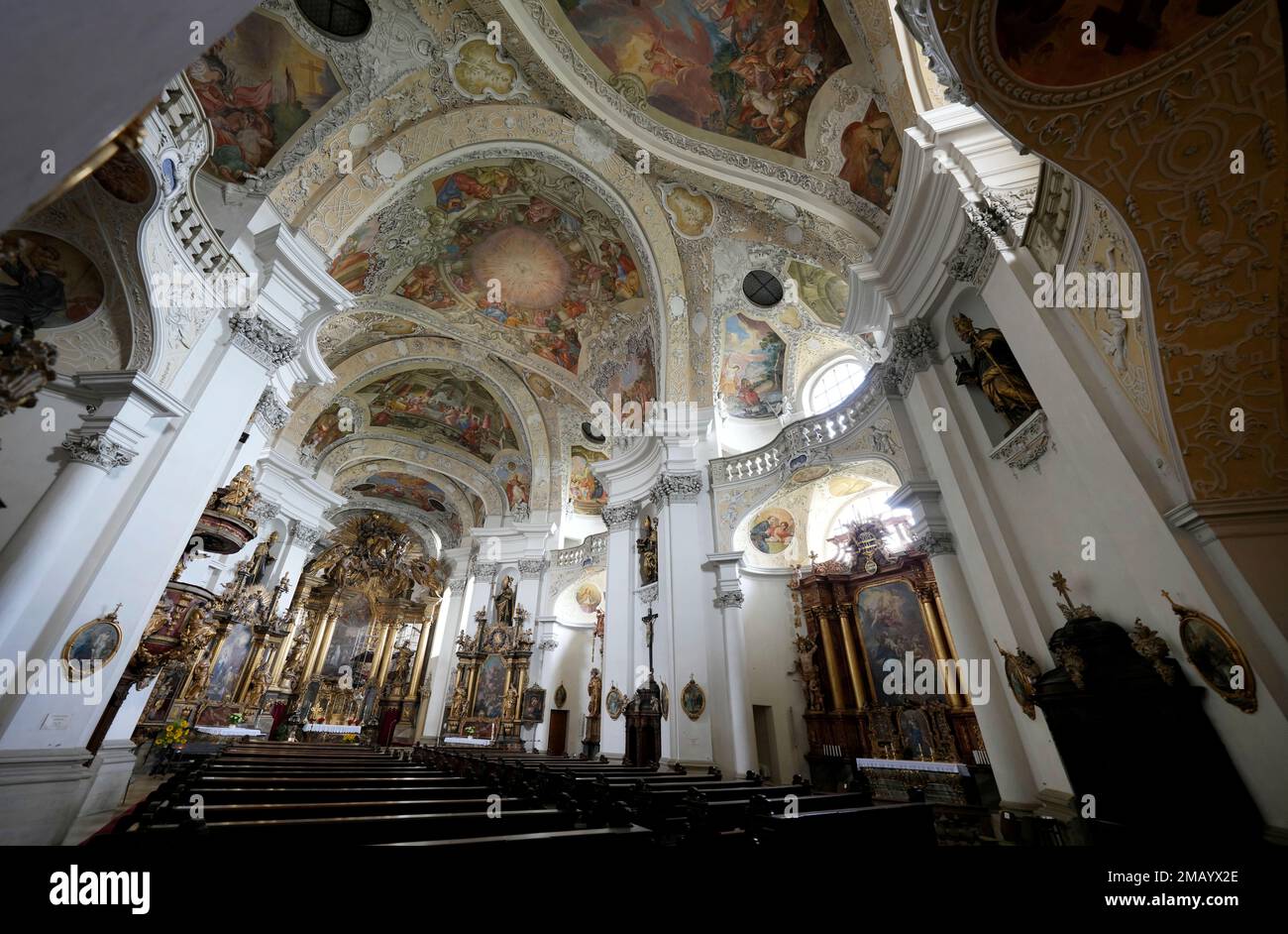 Iterior view of the Kloster Banz church (Banz Abbey Church) in Bad ...