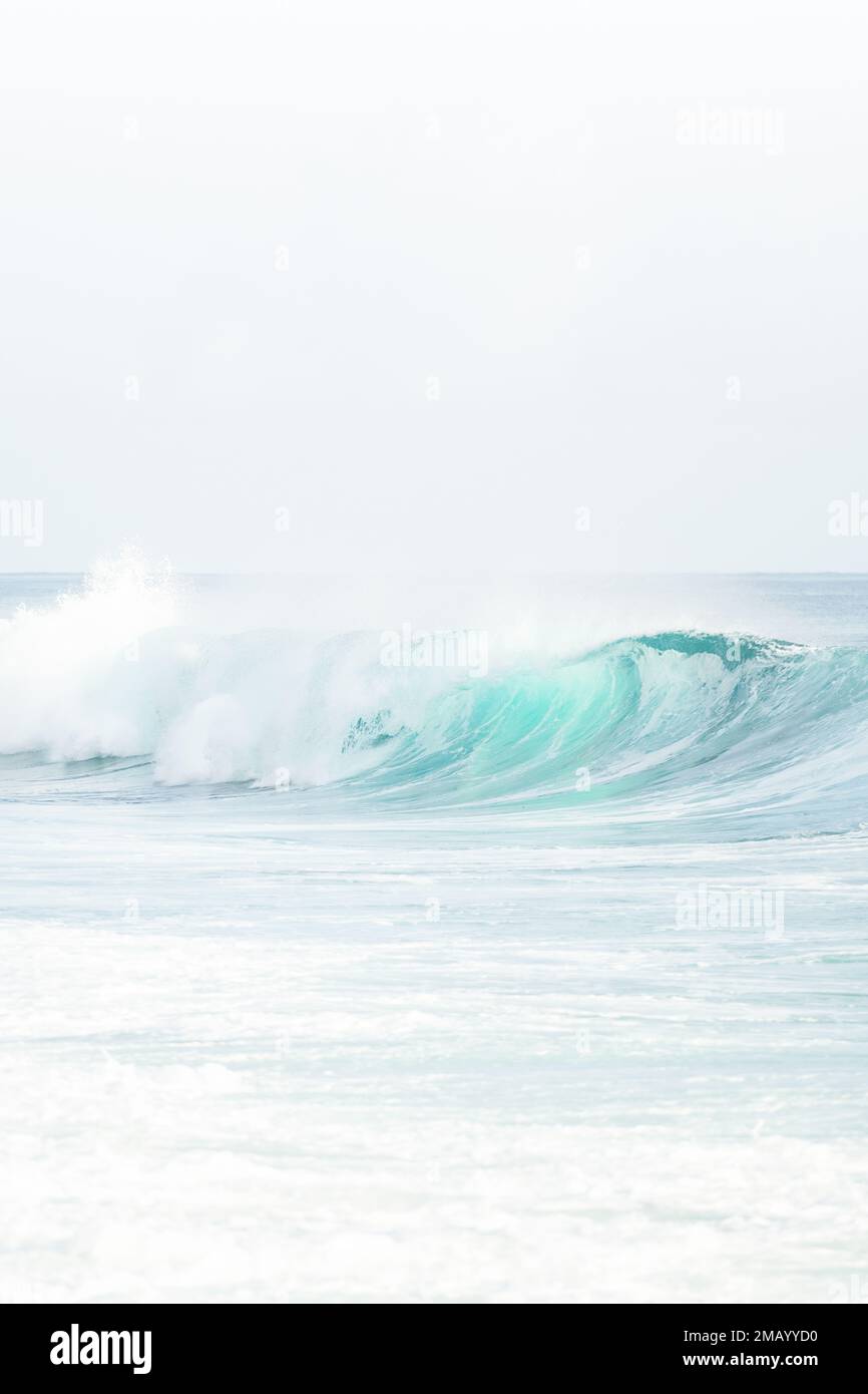 (Selective focus) Stunning view of some ocean waves breaking on the ...