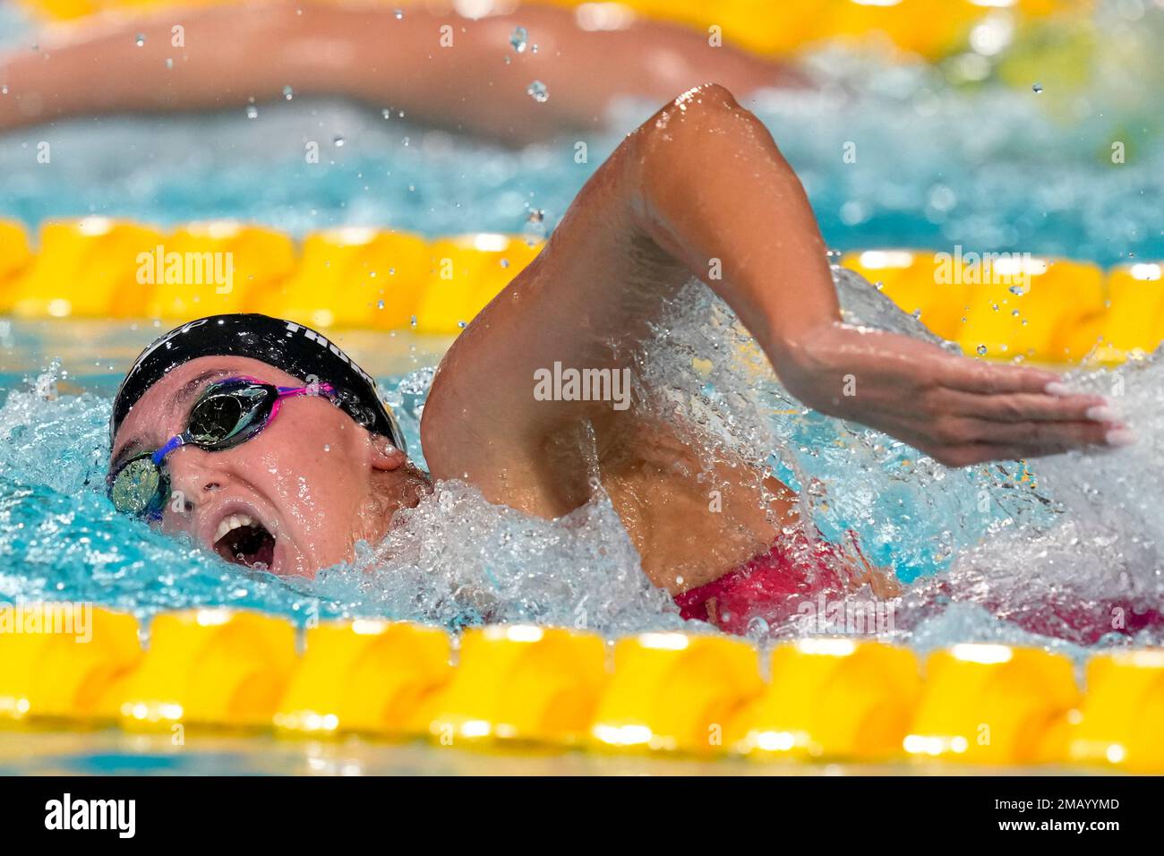 Eve Thomas of New Zealand swims in her women's 800m freestyle heat ...