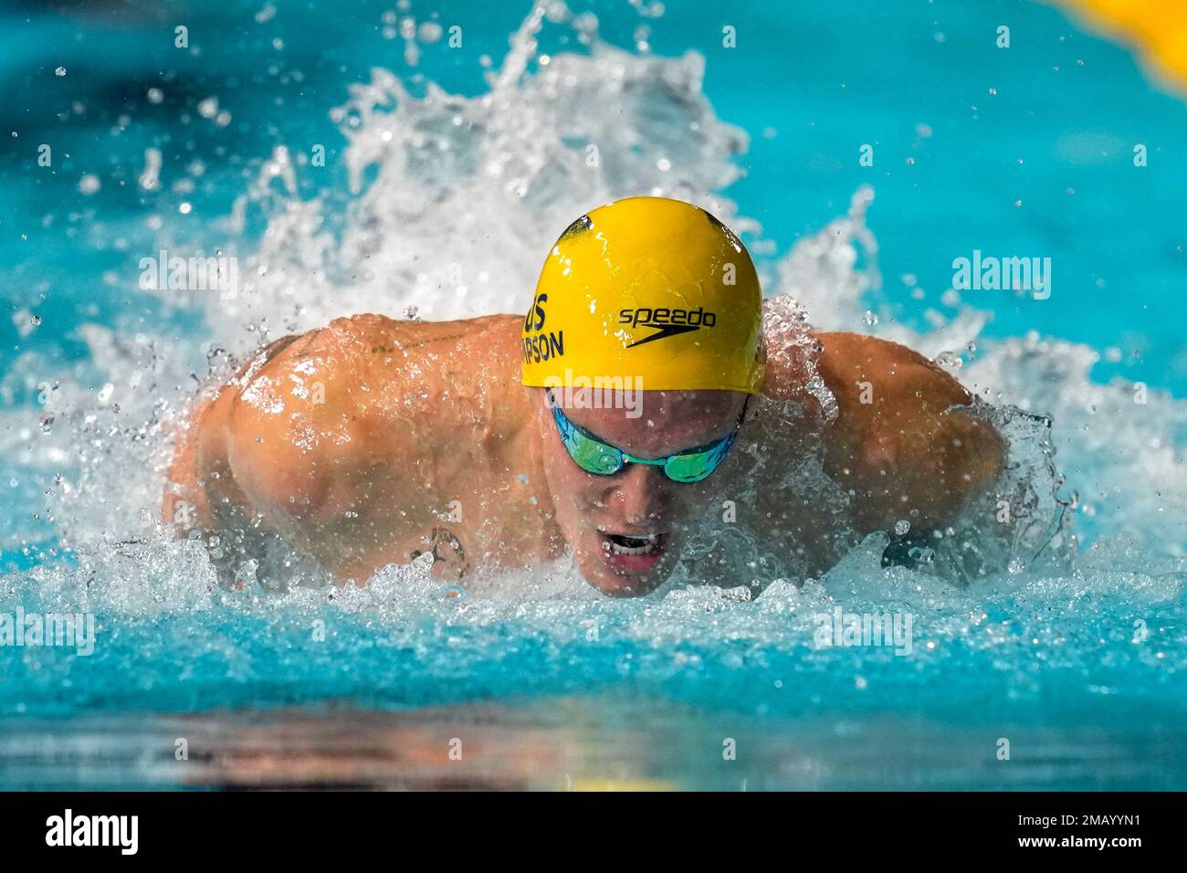 Australia's Cody Simpson swims in his men's 100m butterfly heat during ...
