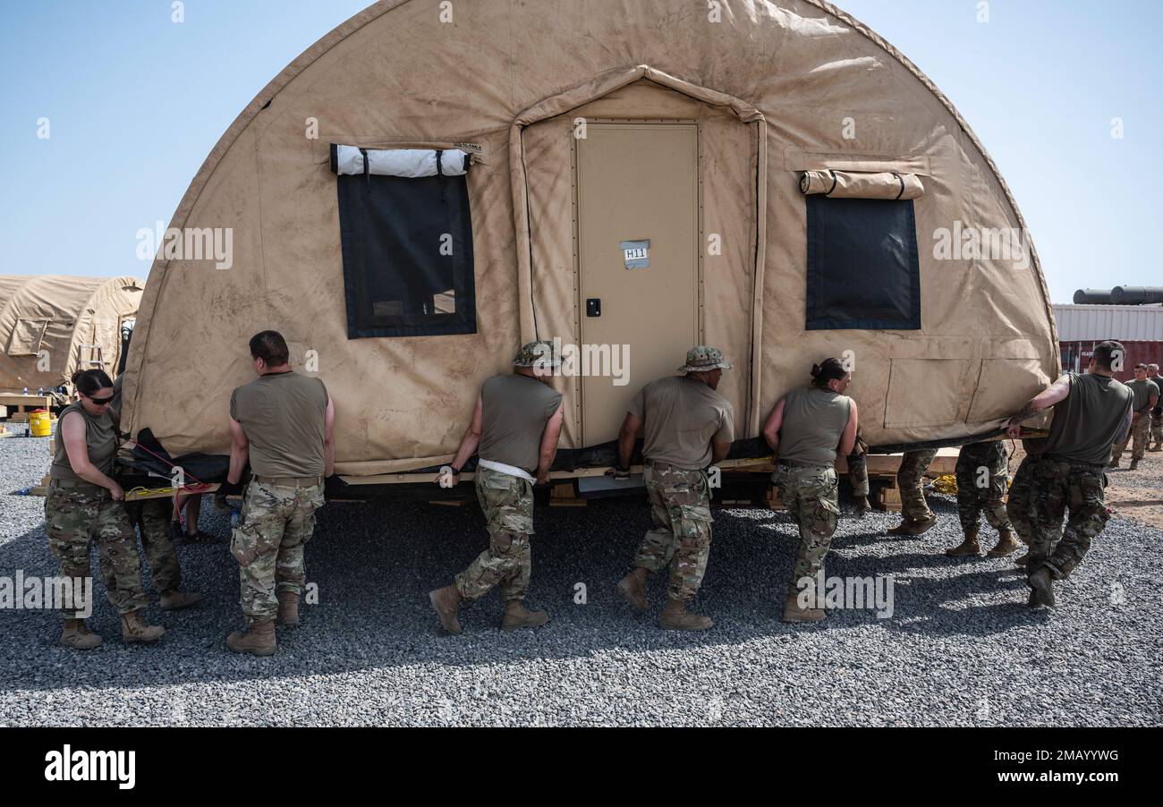 U.S. Air Force Airmen with the 75th Expeditionary Airlift Squadron (EAS ...