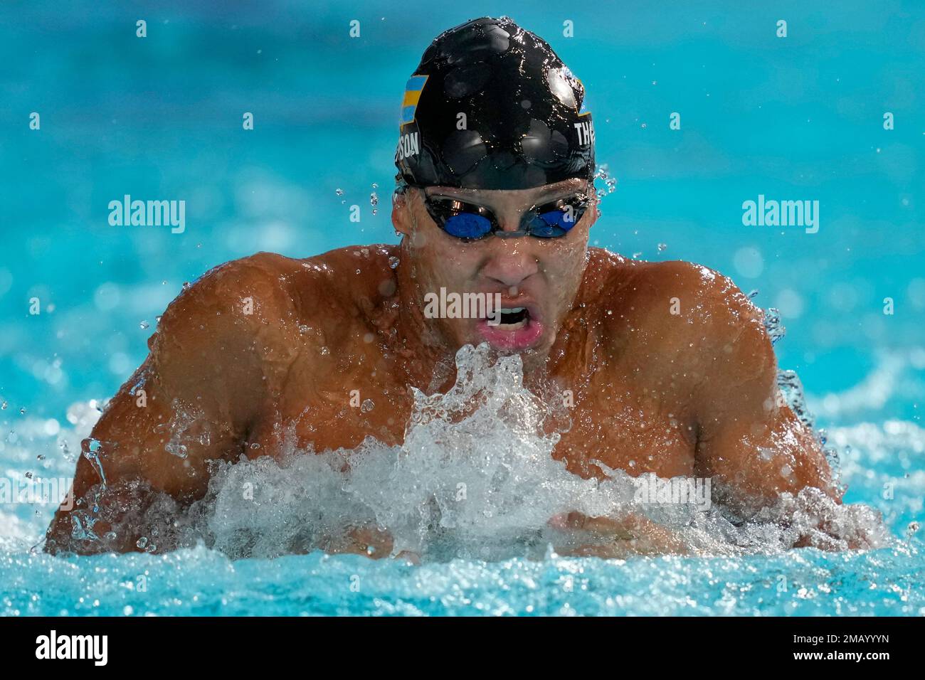 Luke-Kennedy Thompson of the Bahamas swims in his men's 50m ...