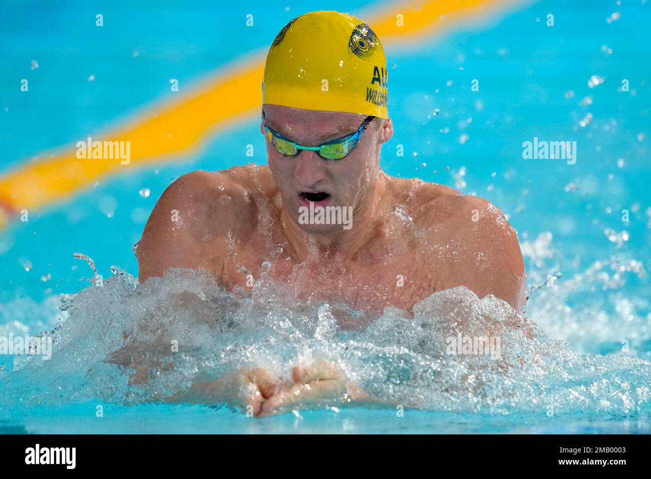 Australia's Sam Williamson swims in his men's 50m breaststroke heat ...