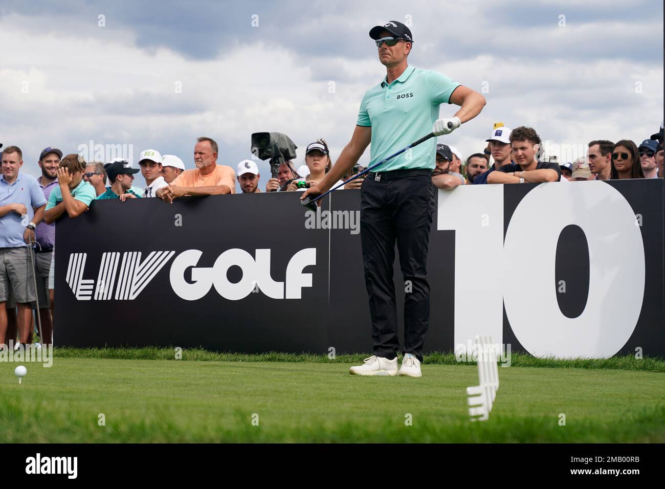 Henrik Stenson of Sweden watches his shot off the 10th tee during the ...