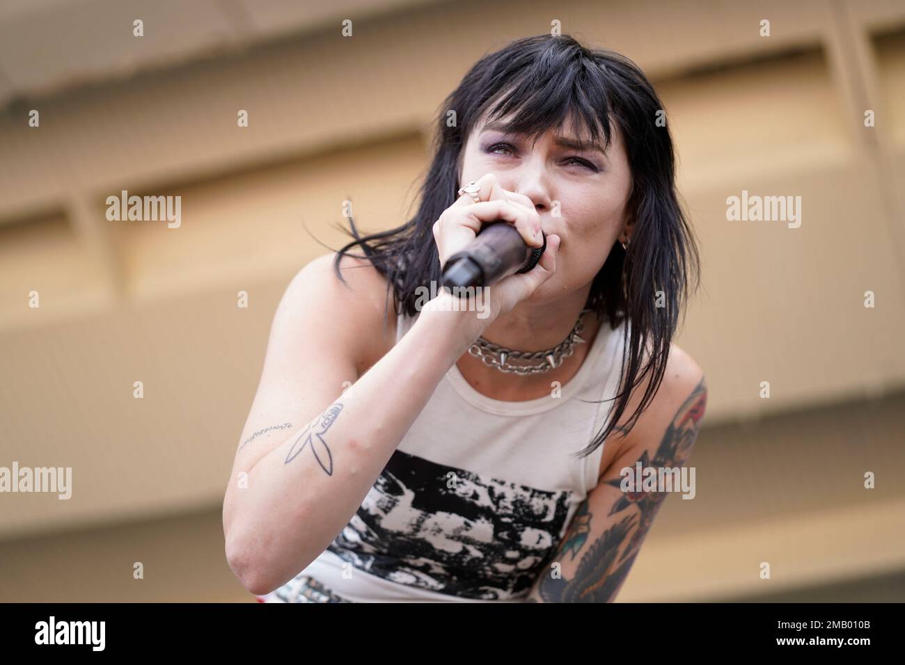 Hannah Mee of Hot Milk performs on day four of the Lollapalooza Music Festival on Sunday, July ...