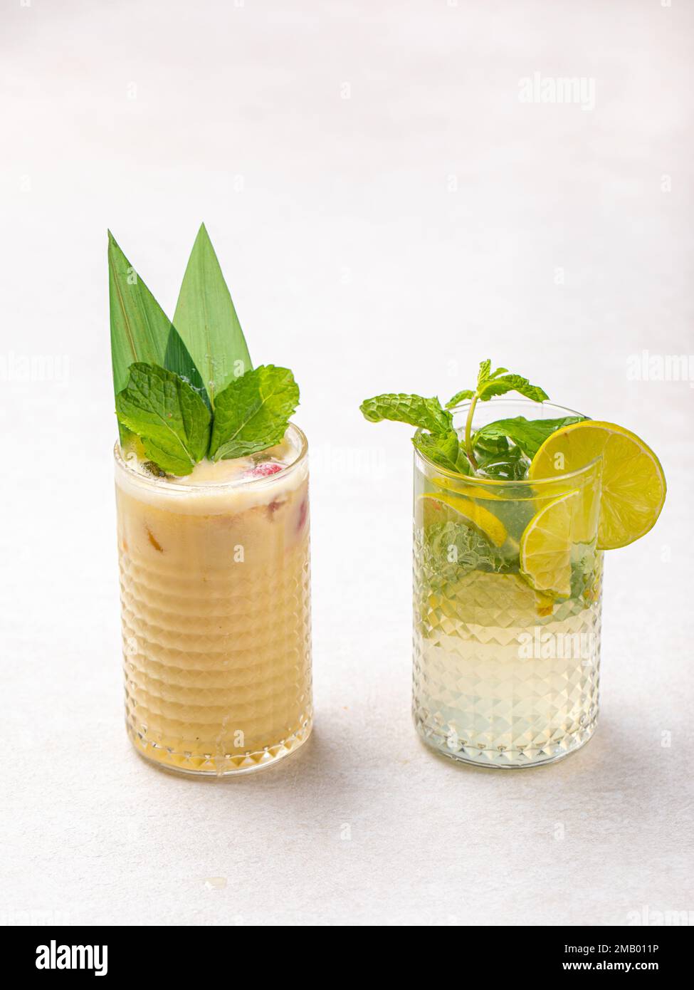 Glasses of assorted exotic cocktails Stock Photo - Alamy