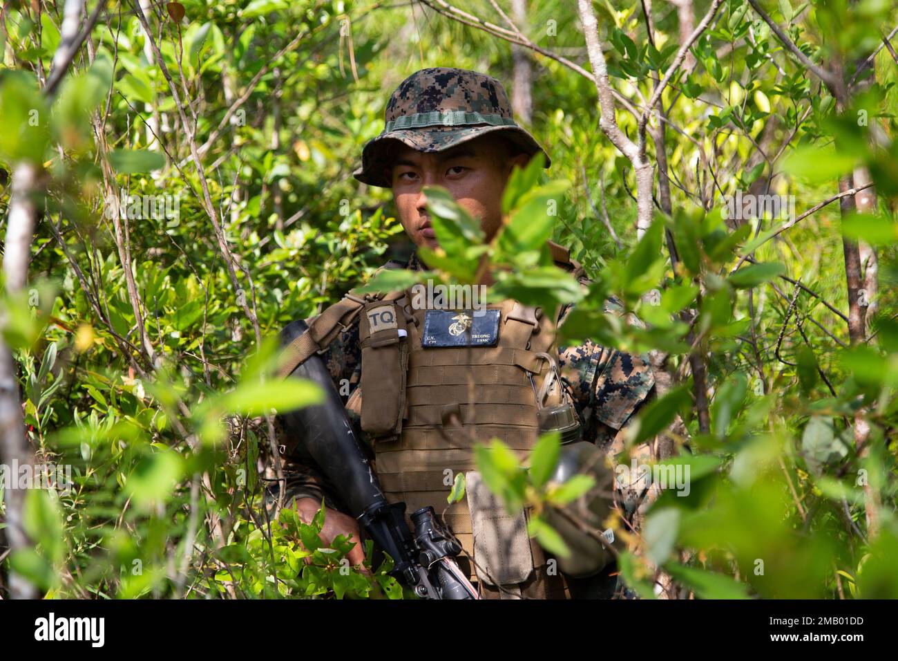 U.S. Marine Corps Cpl. Chuong Truong, fire team leader, Combat Skills ...