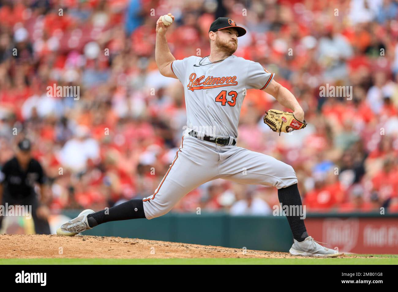 Baltimore Orioles' Bryan Baker throws during a baseball game against ...