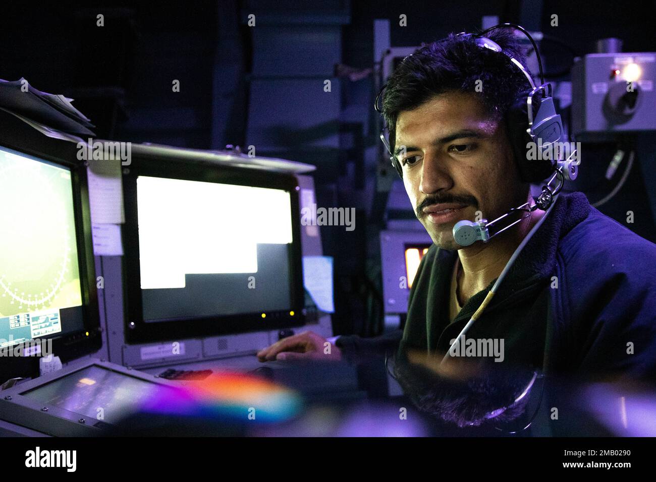 GULF OF ADEN (June 9, 2022) Fire Controlman 2nd Class Jeremy Reyna mans ...