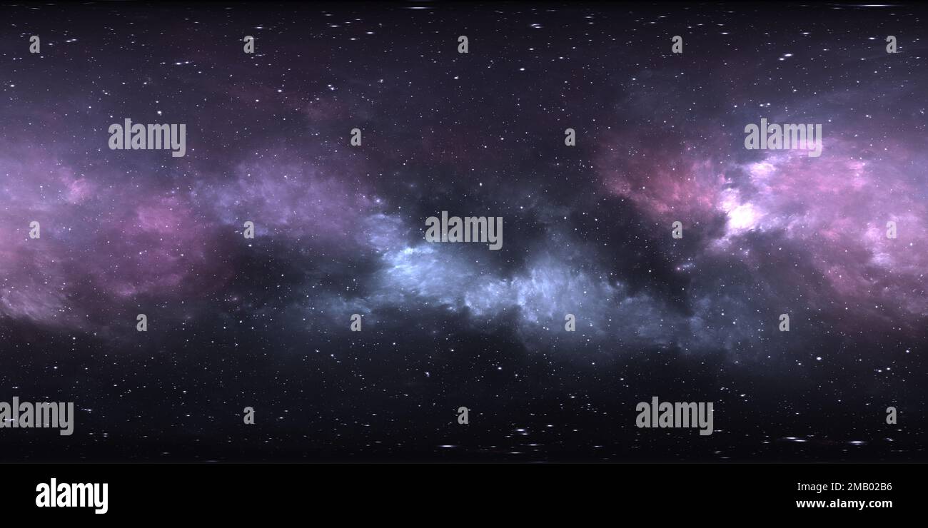 360 degree space nebula panorama, equirectangular projection ...