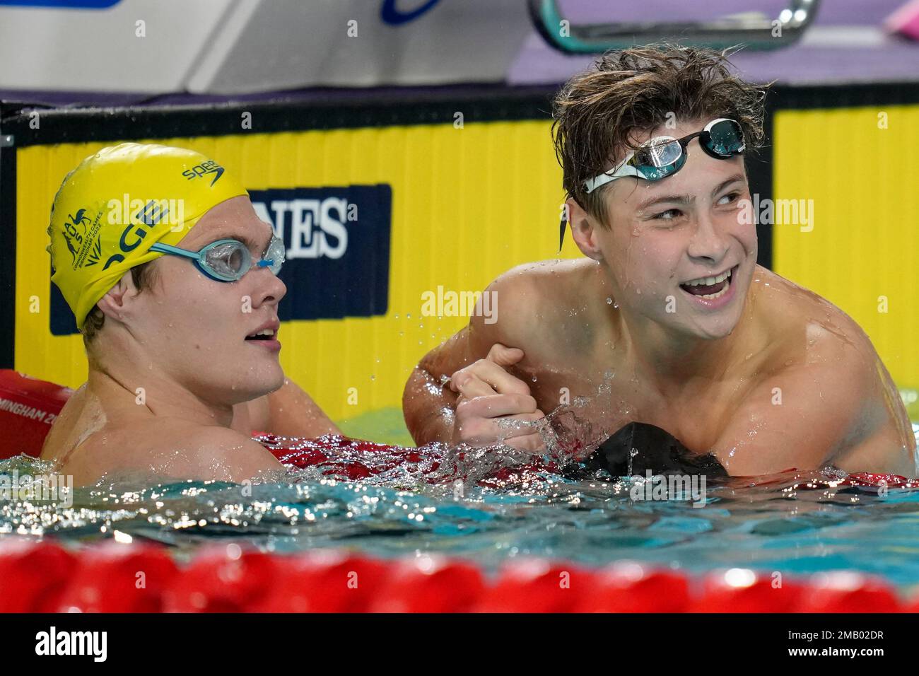 Australia's Timothy Hodge, left, congratulates New Zealand's Joshua ...