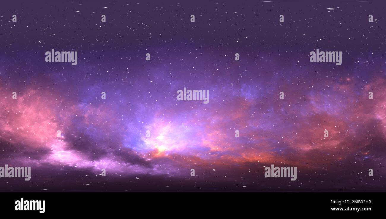 360 degree space nebula panorama, equirectangular projection ...