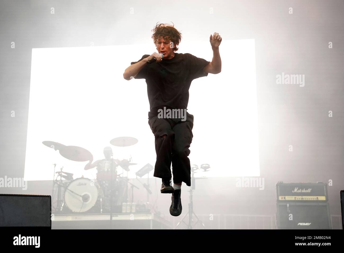 Brendan Yates of Turnstile performs on day three of the Lollapalooza ...