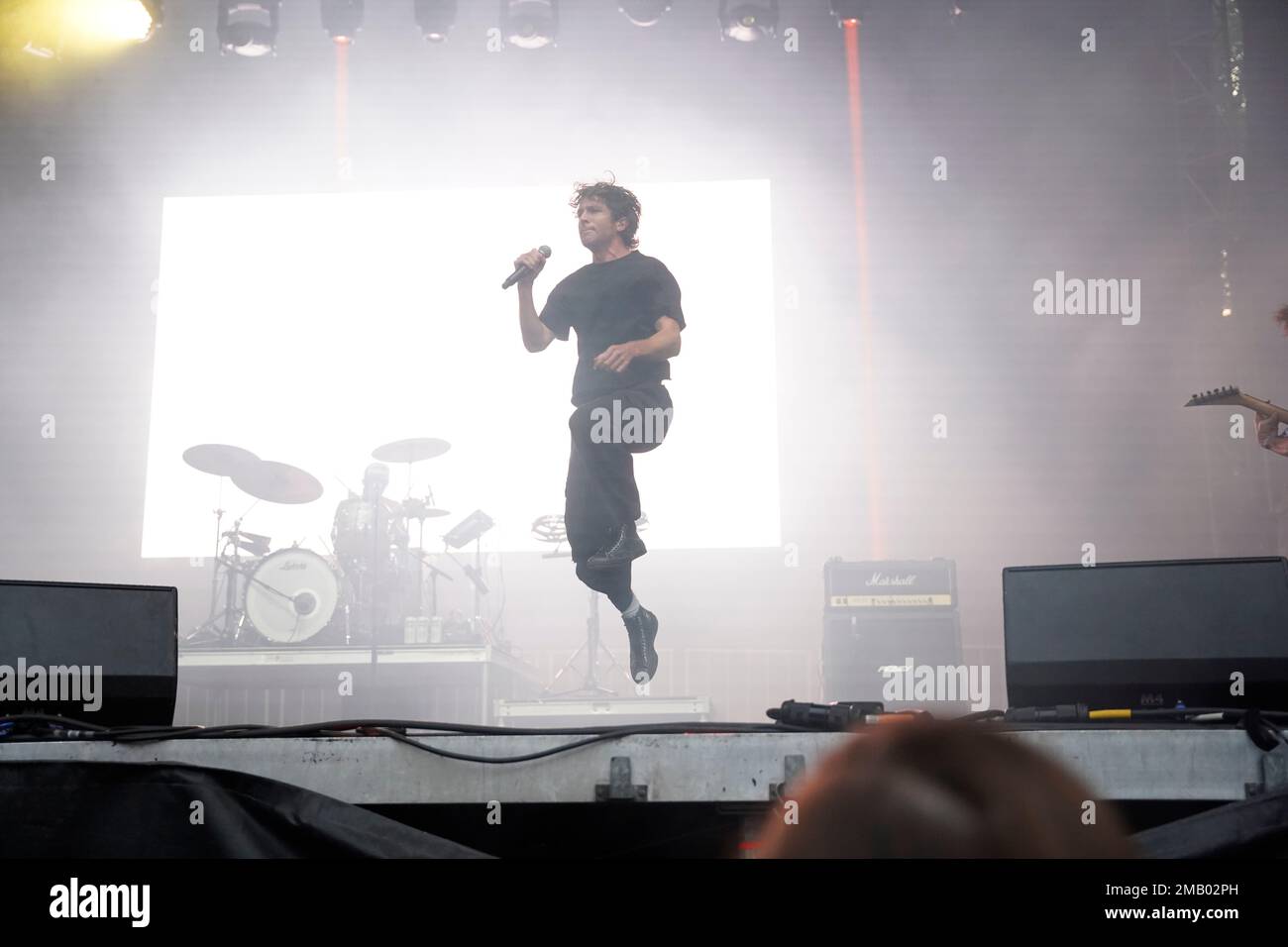 Brendan Yates of Turnstile performs on day three of the Lollapalooza ...