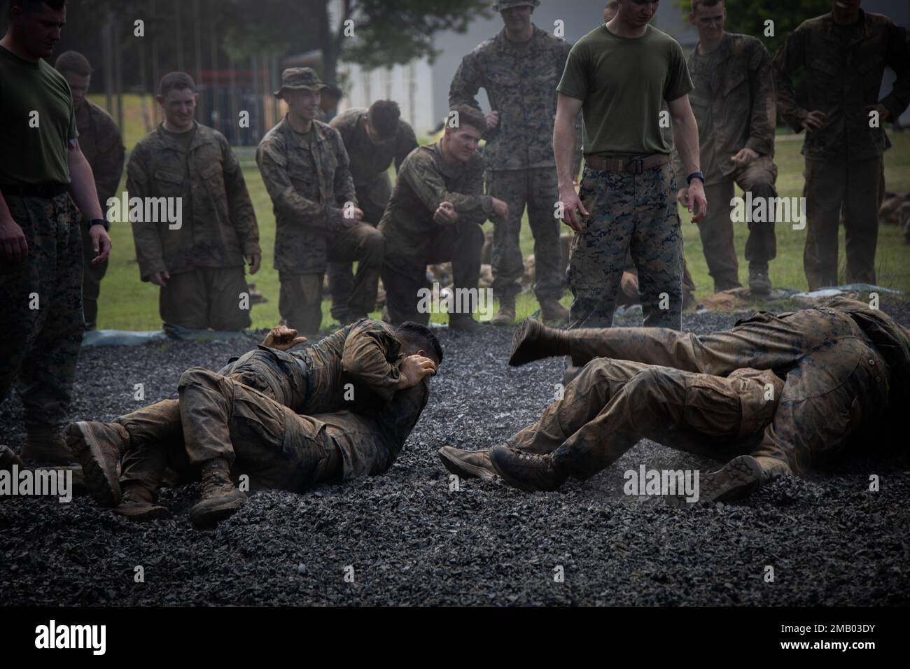 Marines with Bravo Company, Marine Barracks Washington, engage in ...