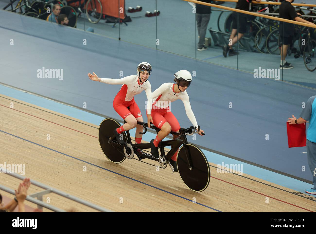 Sophie Unwin of Team England celebrates after their performance in the ...