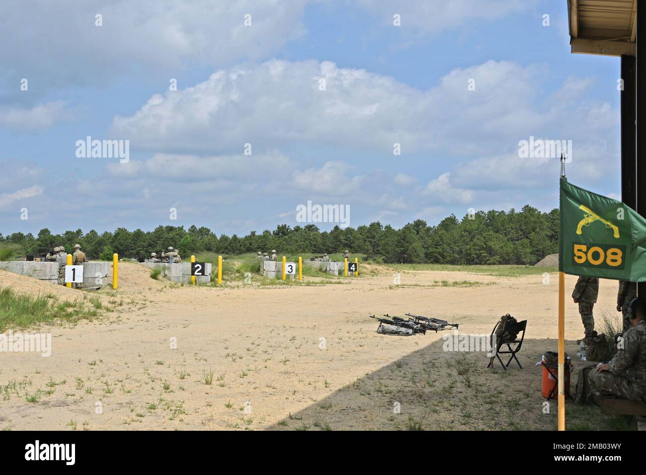 On Range 47B on the Fort Dix Range Complex the soldiers from the 508th ...