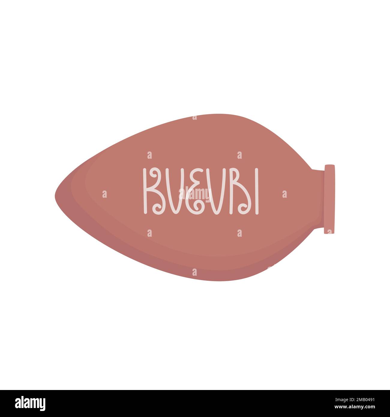 Qvevri vector illustration. Traditional Georgian brown clay vessel ...