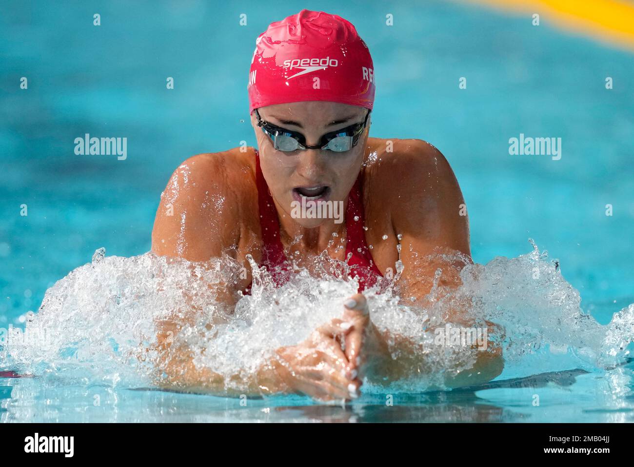 Molly Renshaw of England competes in the Women's 200m Breaststroke heat ...