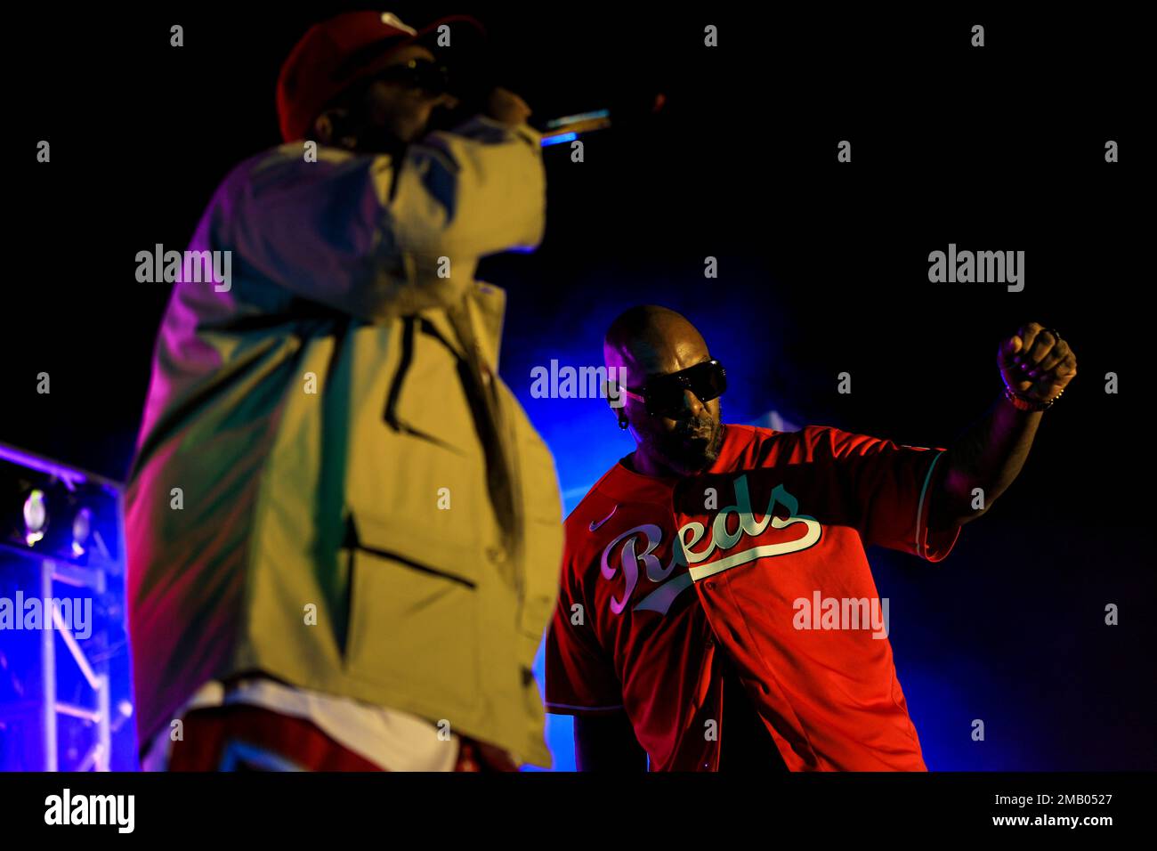 Singer Sleepy Brown performs after a baseball game between the ...