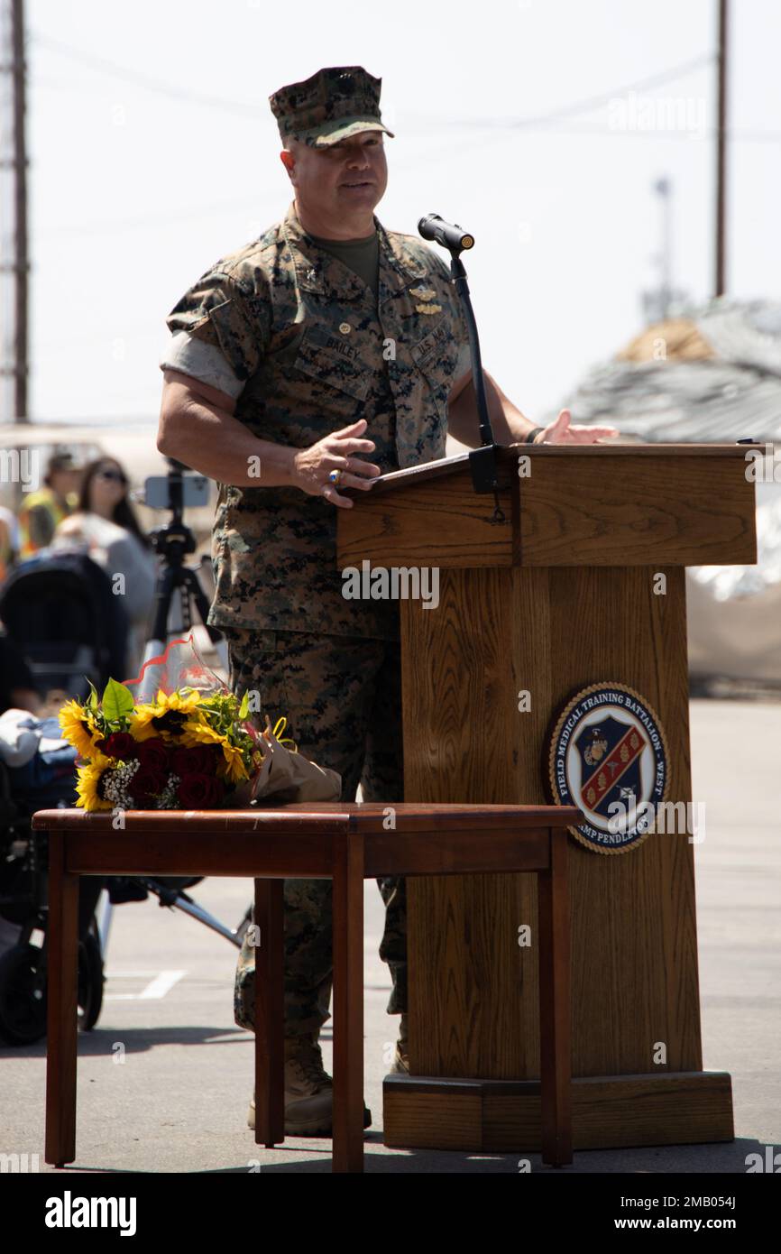 U.S. Navy Capt. Jerry Bailey, the outgoing commanding officer of Field ...