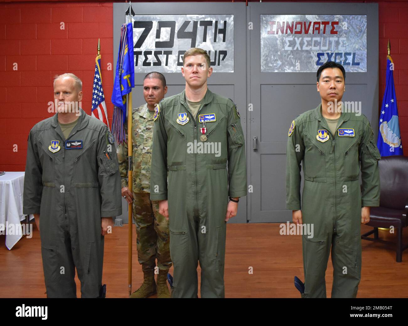 From left to right, Col. Darren Wees, commander of the 746th Test ...