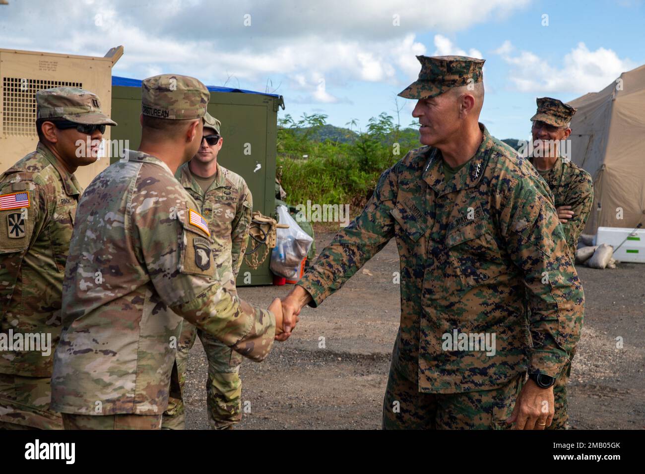 U.S. Marine Corps Lt. Gen. George W. Smith, the commanding general of I ...