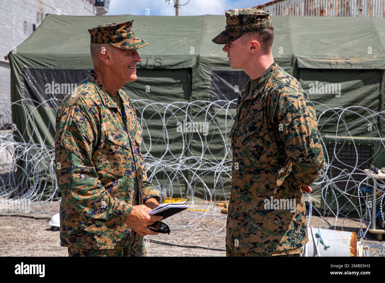 U.S. Marine Corps Lt. Gen. George W. Smith, the commanding general of I ...