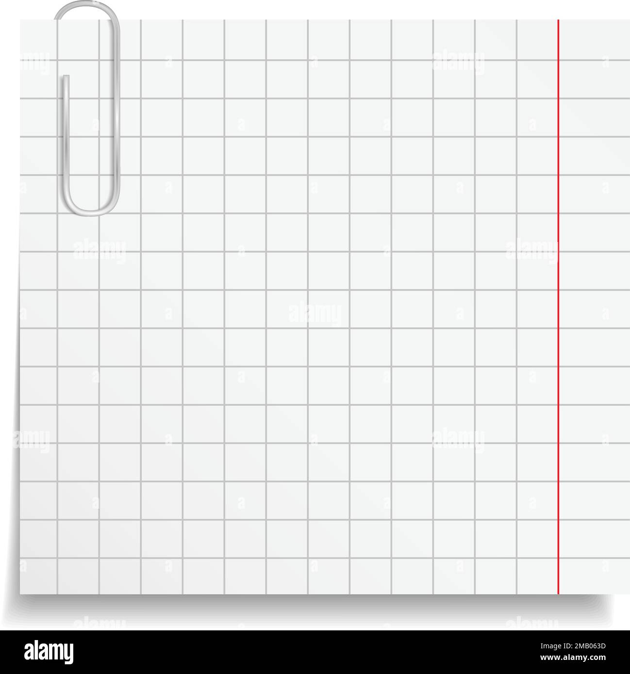 Paper note with clip, vector eps10 illustration Stock Vector Image ...