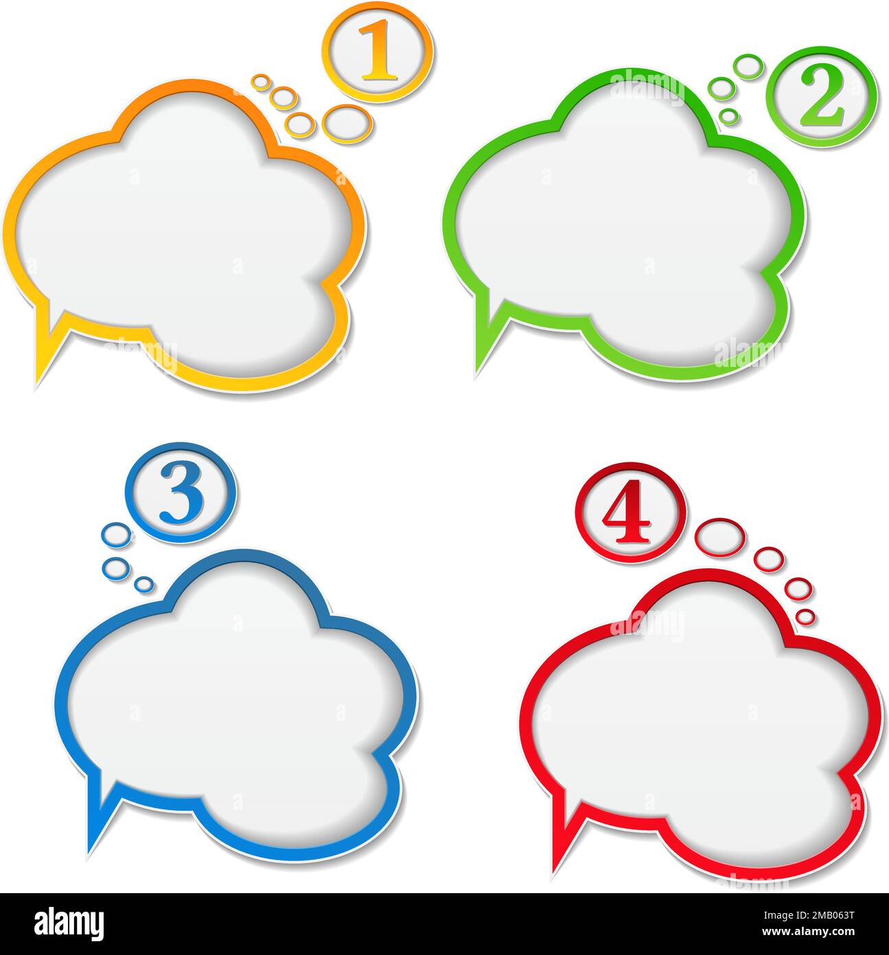 Speech bubbles with numbers, vector eps10 illustration Stock Vector ...