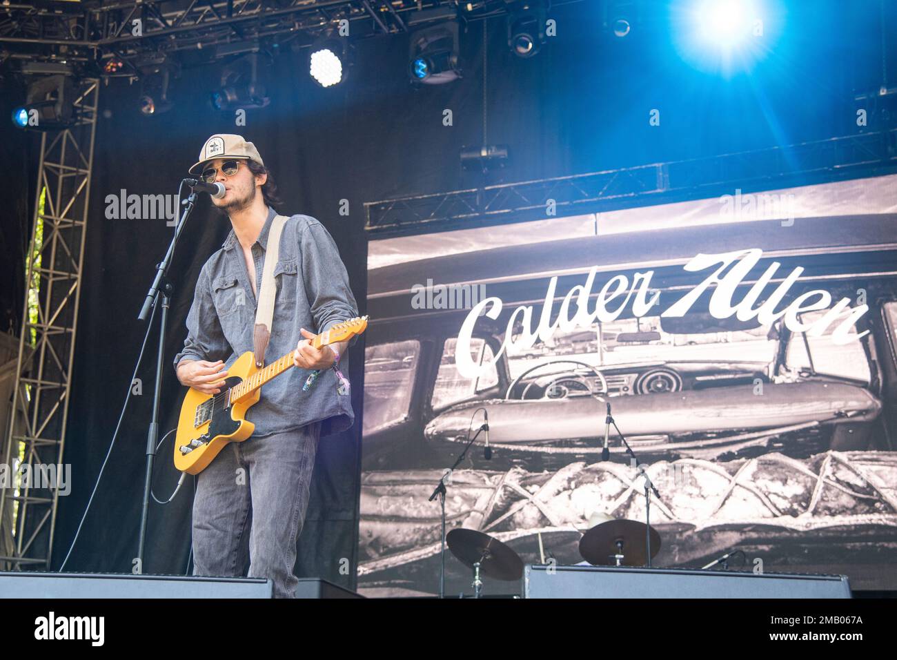 Calder Allen performs on day three of the Lollapalooza Music Festival ...