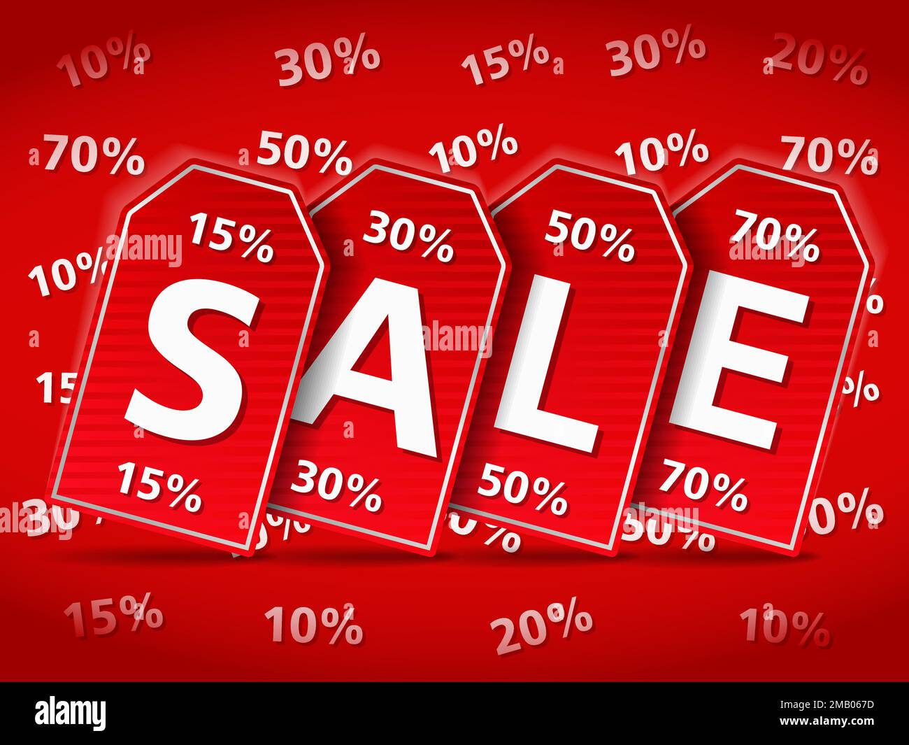 Sale price tags with discounts, vector eps10 illustration Stock Vector ...