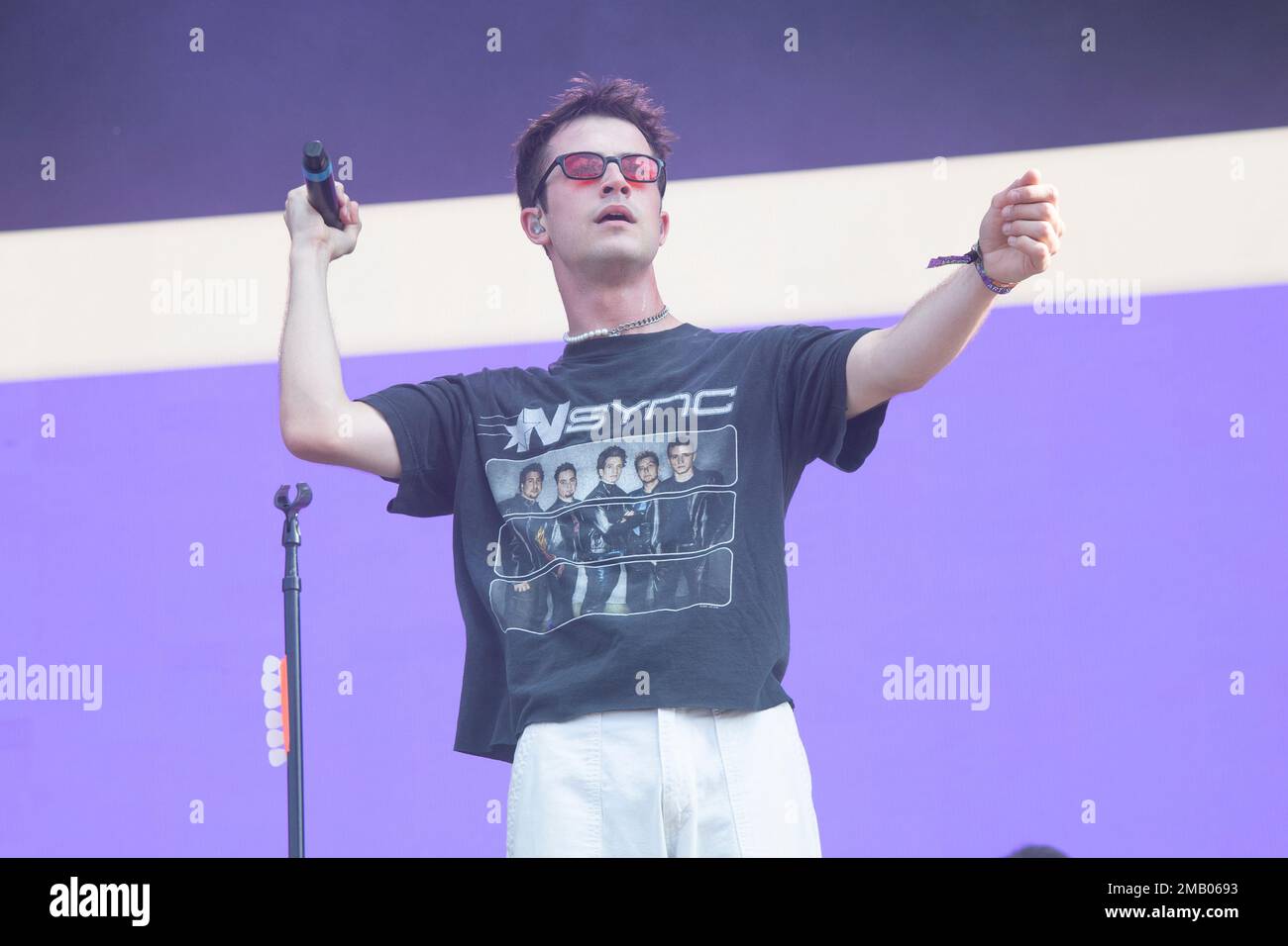 Braeden Lemasters of Wallows performs on day three of the Lollapalooza ...