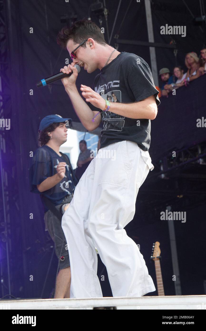 Braeden Lemasters of Wallows performs on day three of the Lollapalooza ...
