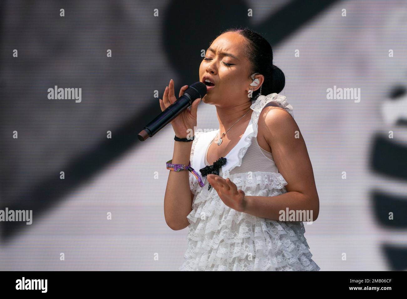 Griff performs on day three of the Lollapalooza Music Festival on ...
