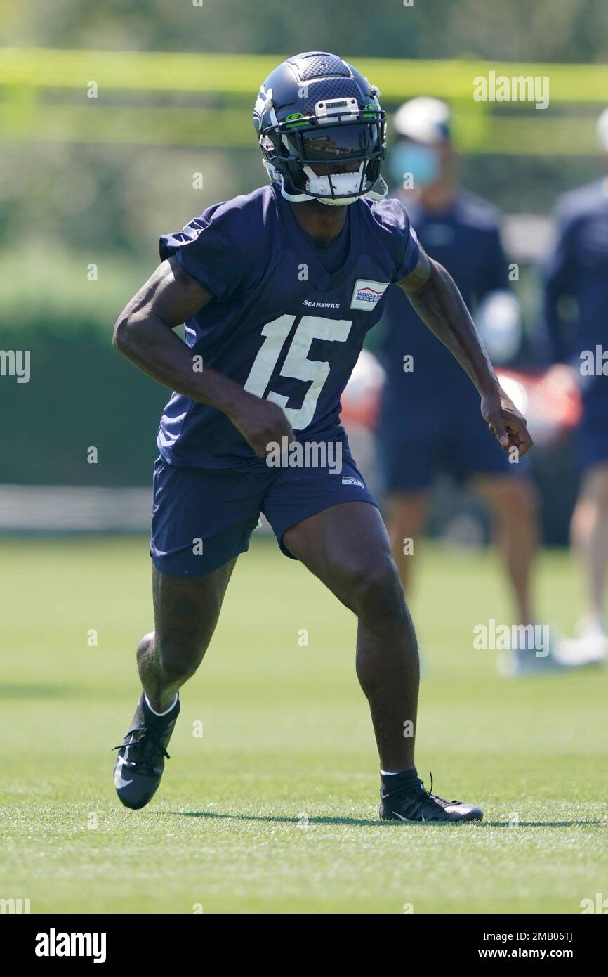 Seattle Seahawks wide receiver Marquise Goodwin runs during NFL ...
